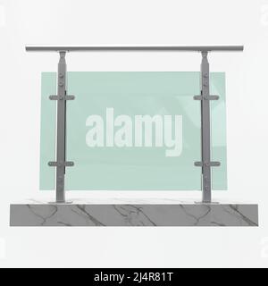 Railing on light gray background Stock Photo - Alamy