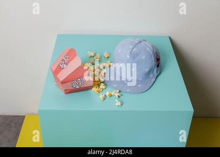 Fashion for Kids - Beautiful blue cap with print Stock Photo - Alamy