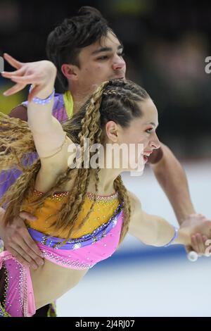Eva BERNARD & Tom JOCHUM (FRA), during Ice Dance Free Dance, at the ISU ...