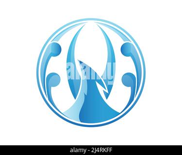 Bright Blue Phoenix Rising Symbol Stock Vector Image & Art - Alamy