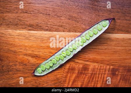 One Guaje seed pod on a plate in Oaxaca, Mexico Stock Photo - Alamy