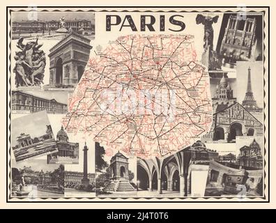 Vintage map of France 1930s Stock Photo - Alamy