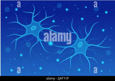 Neural synapse, electric and chemical signals between two neurons ...