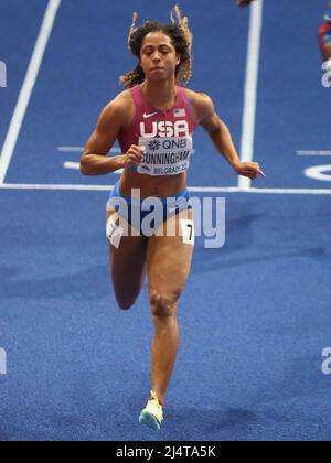 Gabriele CUNNINGHAM of USA Heats 60 M Hurdles Women during the World ...