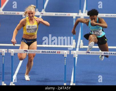 Julia WENNERSTEN of Sweden ,Devynne CHARLTON of Bahamas and Monika ZAPALSKA of Germany Heats 60 ...
