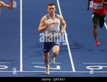 Adam THOMAS of Great Britain Heats 60 M Men during the World Athletics ...