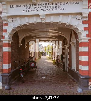 Entrance to a historical Dutch street Stock Photo - Alamy