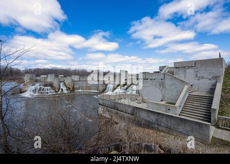 Stepping Stone Falls in the Genesee Recreation Area, brutalist ...