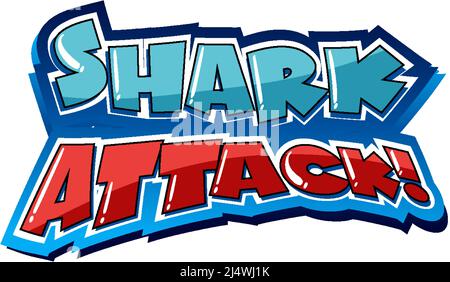 Font design for shark attack illustration Stock Vector Image & Art - Alamy
