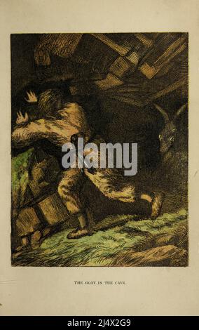 The Goat in the Cave from the book The life and adventures of Robinson ...