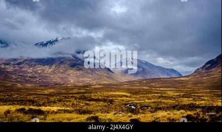 Spring storm on Rannoch Moor, Scotland Stock Photo - Alamy
