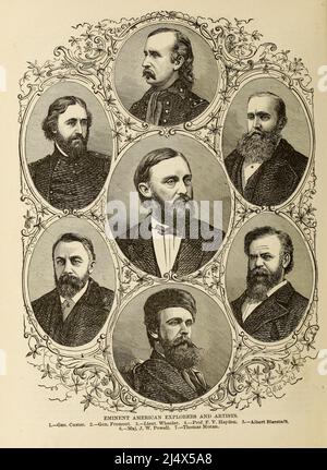 Engraved portraits of the Union Pacific railroad representative men ...