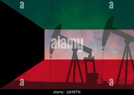 Kuwait oil and gas fuel pipeline. Oil industry concept. 3D Rendering ...