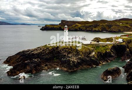 Aerial View of Fanad Head Lighthouse County Donegal Lough Swilly and ...