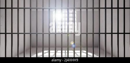 Prison cell interior, 3d render Stock Photo - Alamy