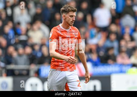 Jake Beesley #18 of Blackpool in action during the Sky Bet League 1 ...