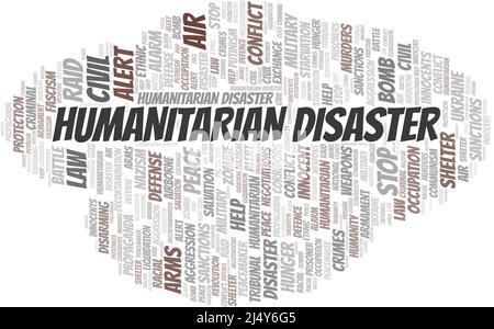 Humanitarian Disaster word cloud. Vector made with text only Stock ...