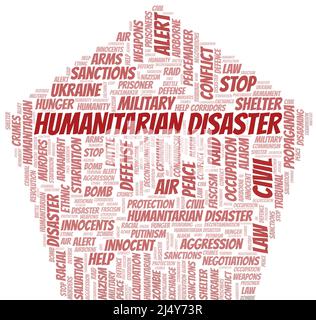 Humanitarian Disaster word cloud. Vector made with text only Stock ...