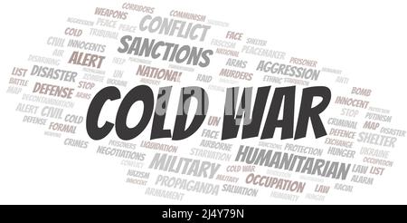 Cold war word cloud concept. Collage made of words about cold war ...