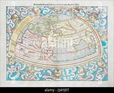 Map of the World 1550 Stock Photo - Alamy