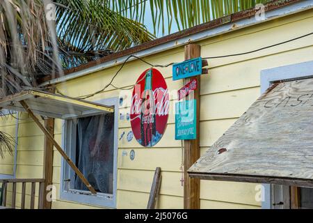 A native Bahamian seafood restaurant on the beach at Bimini in the ...