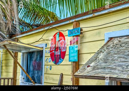 A native Bahamian seafood restaurant on the beach at Bimini in the ...