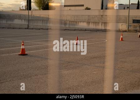 Sunset cones at paring Stock Photo - Alamy