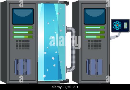 Cryonics capsule cartoon on white background illustration Stock Vector ...