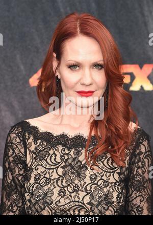 Nadja Peulen walking on the red carpet at FX's "Mayans M.C." season 4 ...