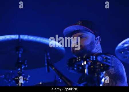 Drummer Ben Thatcher of British rock band Royal Blood performs at ...