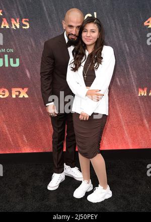 Joseph Lucero walking on the red carpet at FX's "Mayans M.C." season 4 ...