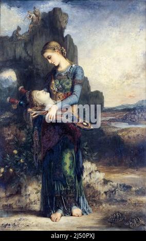 The Head of Orpheus', 1865: Gustave Moreau (1826-1899) French painter ...