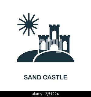 Sand Castle line icon. Monochrome simple Sand Castle outline icon for ...