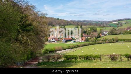 Landscape photo of the characterful village of Fingest in the Chiltern ...