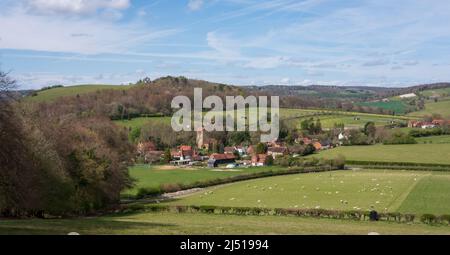 Landscape photo of the characterful village of Fingest in the Chiltern ...