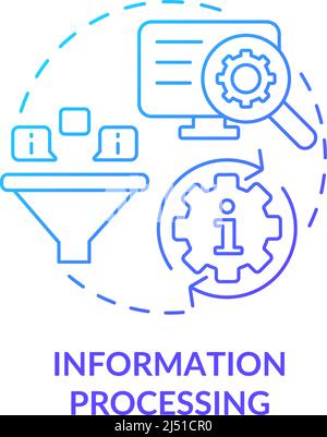Information processing blue gradient concept icon Stock Vector Image ...