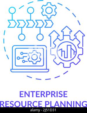 Resource planning blue gradient concept icon Stock Vector Image & Art - Alamy