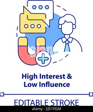 Low interest and high influence concept icon Stock Vector Image & Art ...