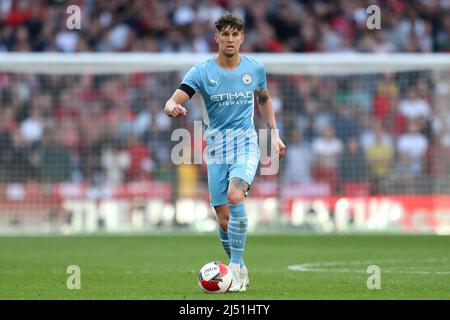 John Stones of Manchester City with the ball during the Premier League ...