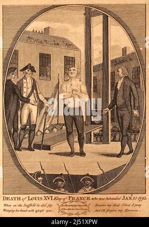 French Revolution. Execution of King Louis XVI (1754-1793) on January ...