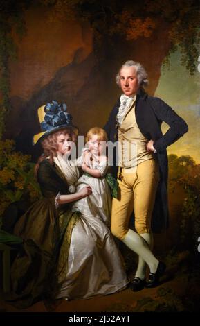 Portrait of Richard Arkwright Junior with his Wife Mary and Daughter ...