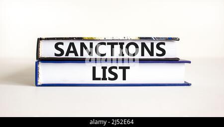 Sanction list symbol. Books with concept words Sanction list on ...