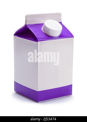 Small Milk Carton Cut Out on White Stock Photo - Alamy
