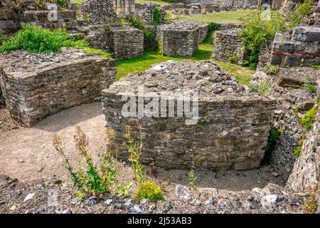 The ruins of Wulfric's Rotunda at St. Augustine’s Abbey in Canterbury ...