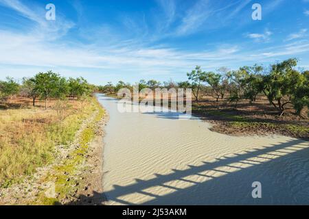 River on the remote Barkly Tablelands, Northern Territory, NT ...