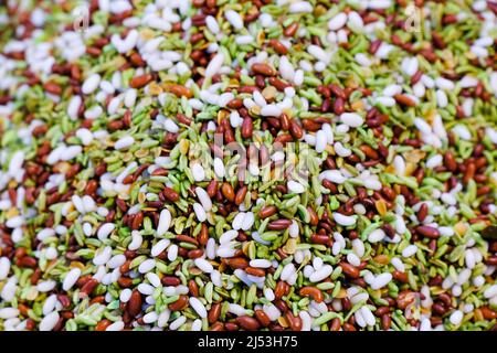 Indian variety of traditional mukhwas (mouth freshener) in bowl for ...