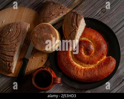 Mexican sweet bread or artesian bread traditional from the state of ...