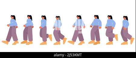 Student walk cycle animation sequence Stock Vector Image & Art - Alamy