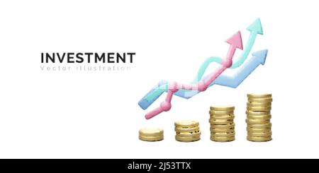 Golden arrow isolated on white background in realistic style for print ...