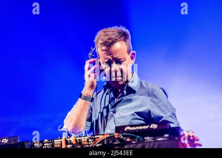 DJ Pat Sharp performing at a 1980s retro concert in Southend on Sea ...